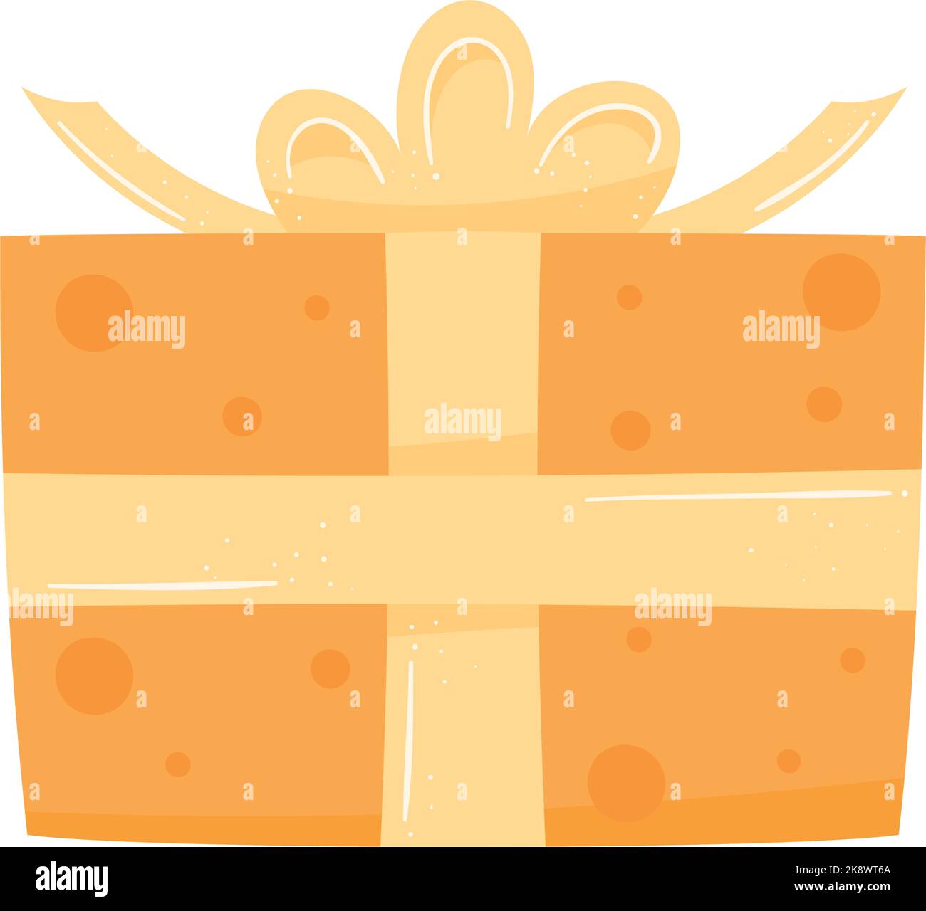 orange gift box present icon Stock Vector Image & Art - Alamy