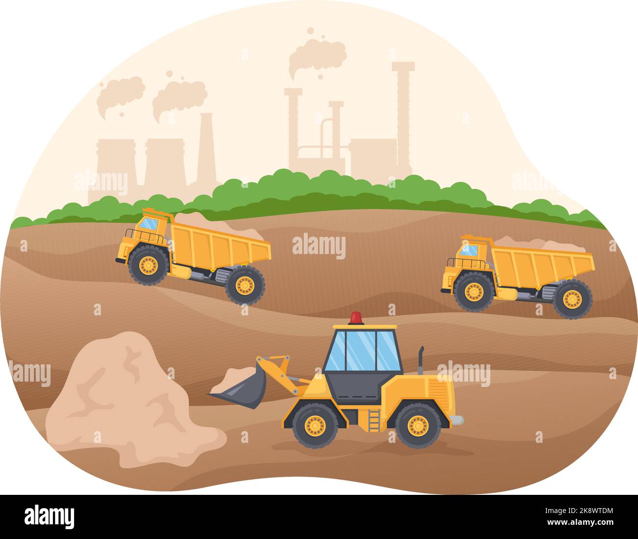 Gold mine process plant Stock Vector Images - Alamy