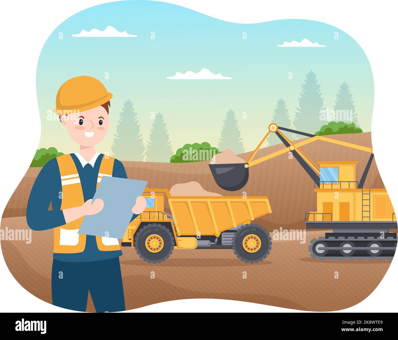 Mining Company with Heavy Yellow Dumper Trucks for Coal Mine Industrial ...