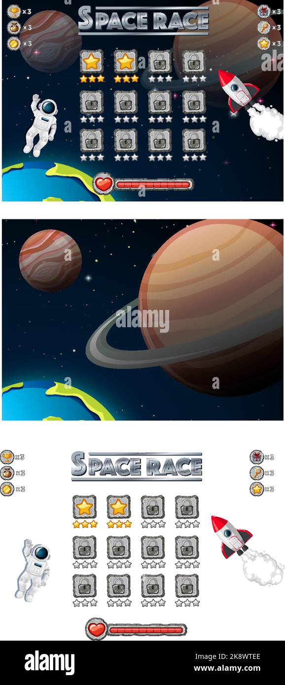 A game background template with elements illustration Stock Vector ...