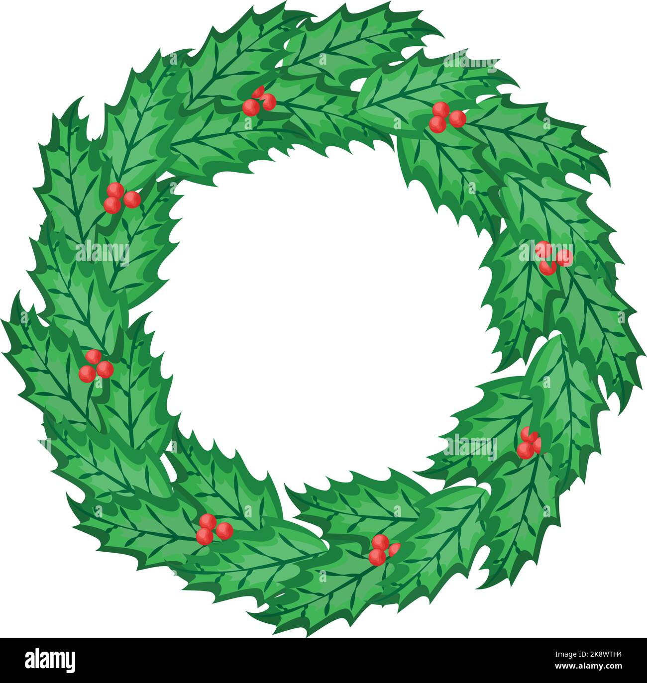 mistletoe wreath design Stock Vector Image & Art - Alamy