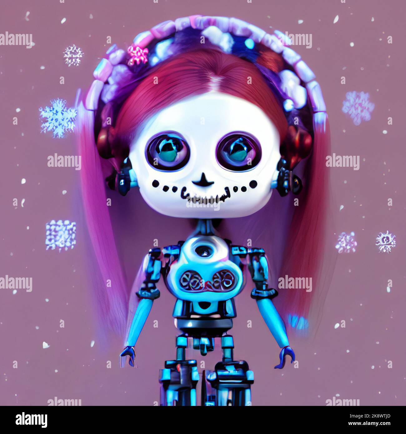 Sugar Skull Robots celebrating the Day of the Dead Festival after ...