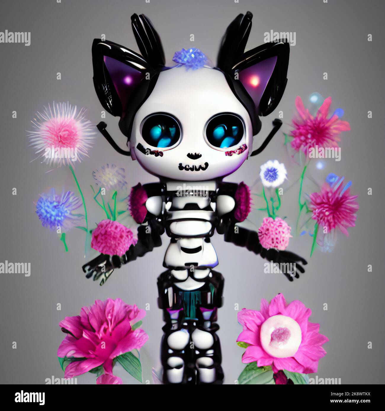 Sugar Skull Robots celebrating the Day of the Dead Festival after ...
