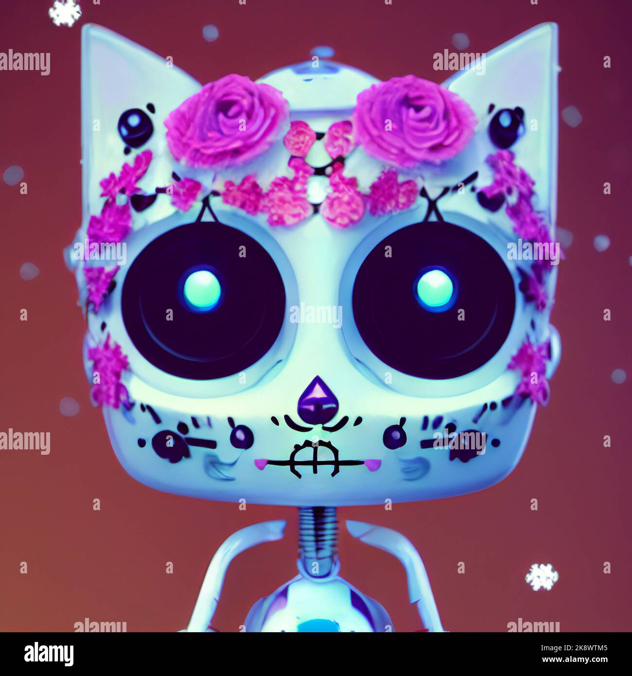 Sugar Skull Robots celebrating the Day of the Dead Festival after ...
