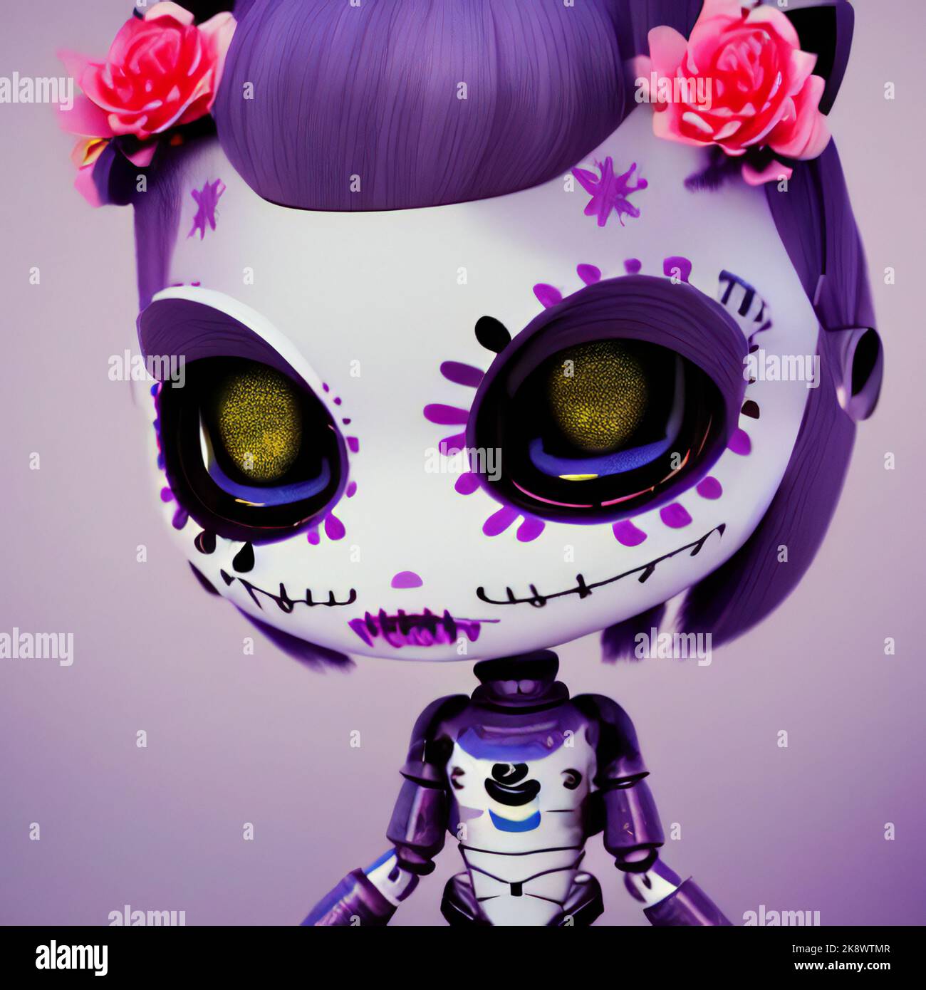 Sugar Skull Robots celebrating the Day of the Dead Festival after ...