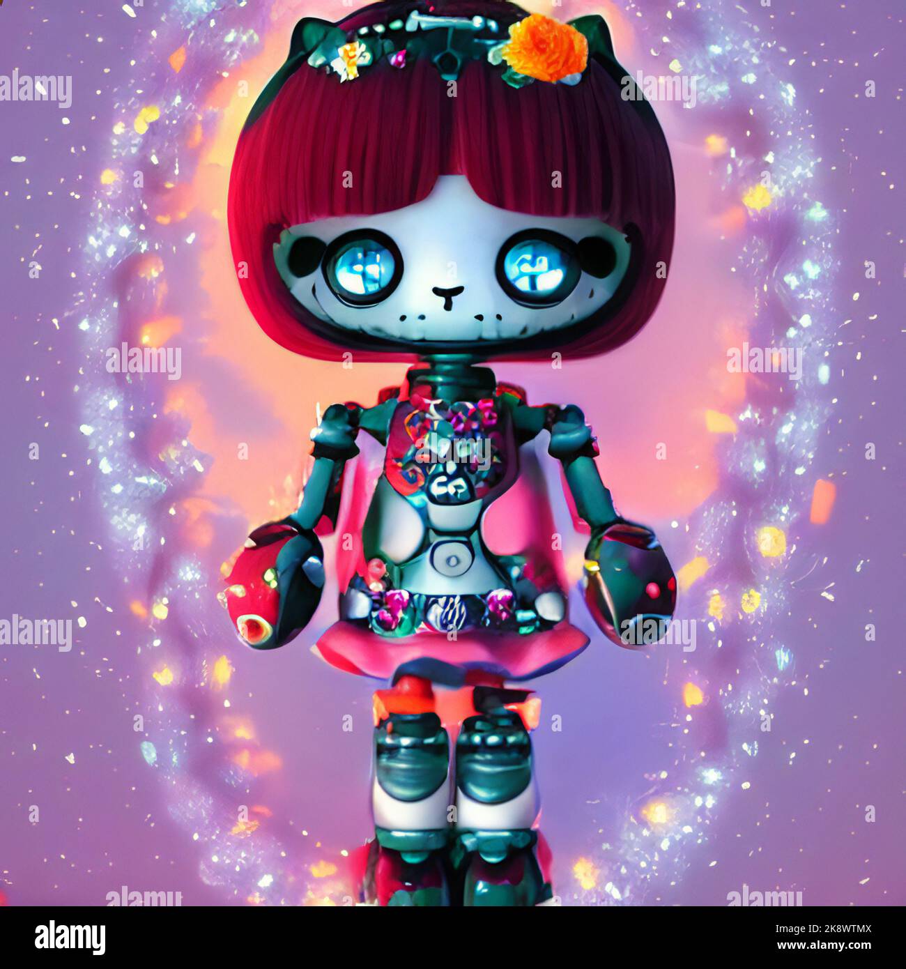 Sugar Skull Robots celebrating the Day of the Dead Festival after ...