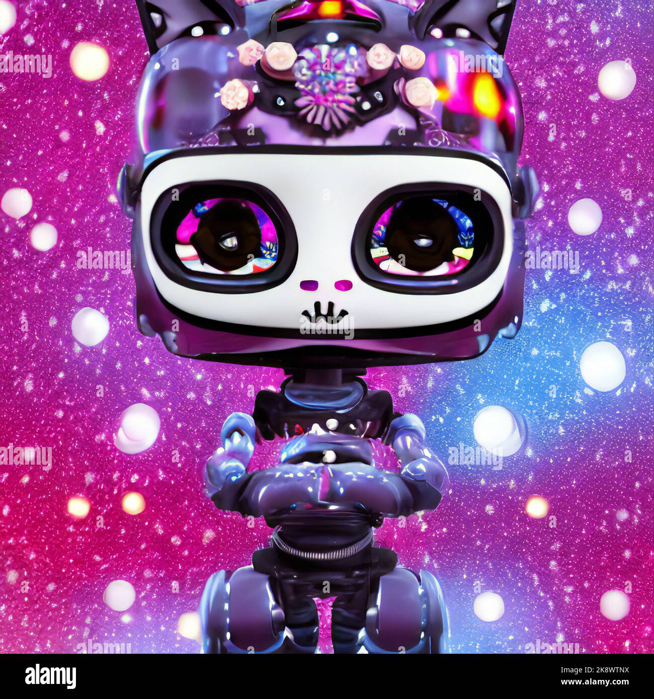 Sugar Skull Robots celebrating the Day of the Dead Festival after ...