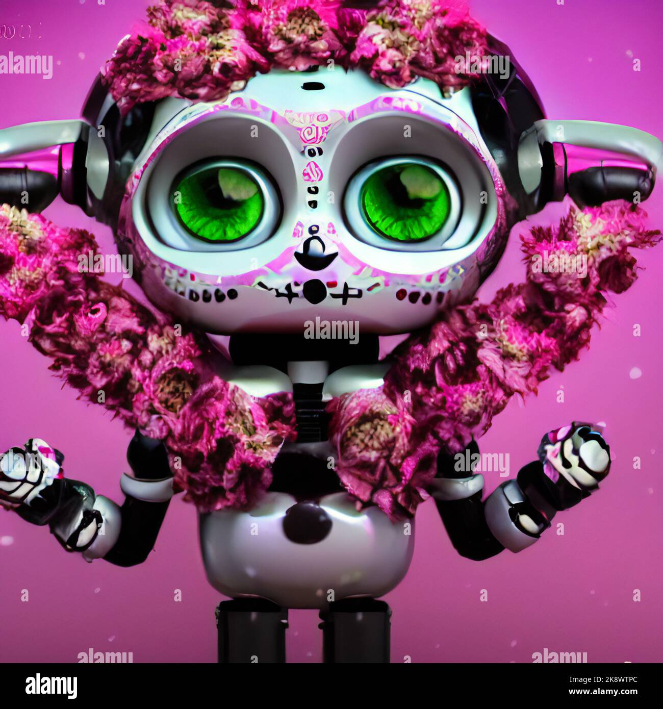 Sugar Skull Robots celebrating the Day of the Dead Festival after ...