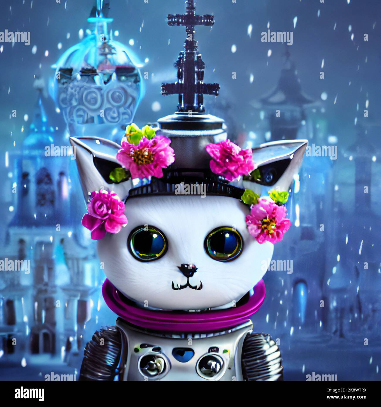 Sugar Skull Robots celebrating the Day of the Dead Festival after ...
