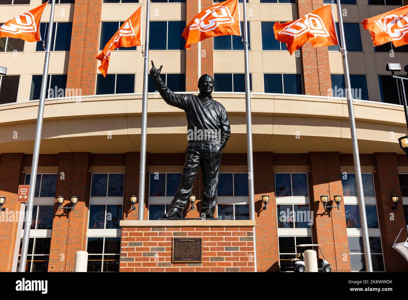 Stillwater, OK - October 21, 2022: Boone Pickens statue in front of ...