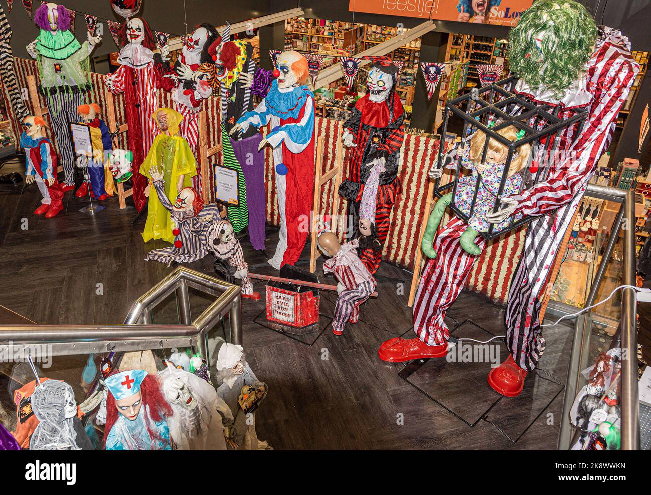 A display of characters in Halloween costumes at the 'SoLow' store in ...