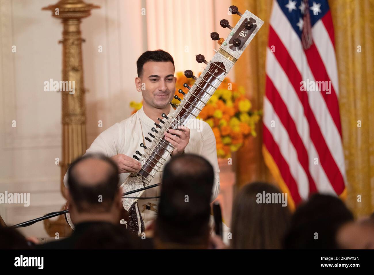 Rishab Rikhiram Sharma performs at a reception to celebrate Diwali in ...