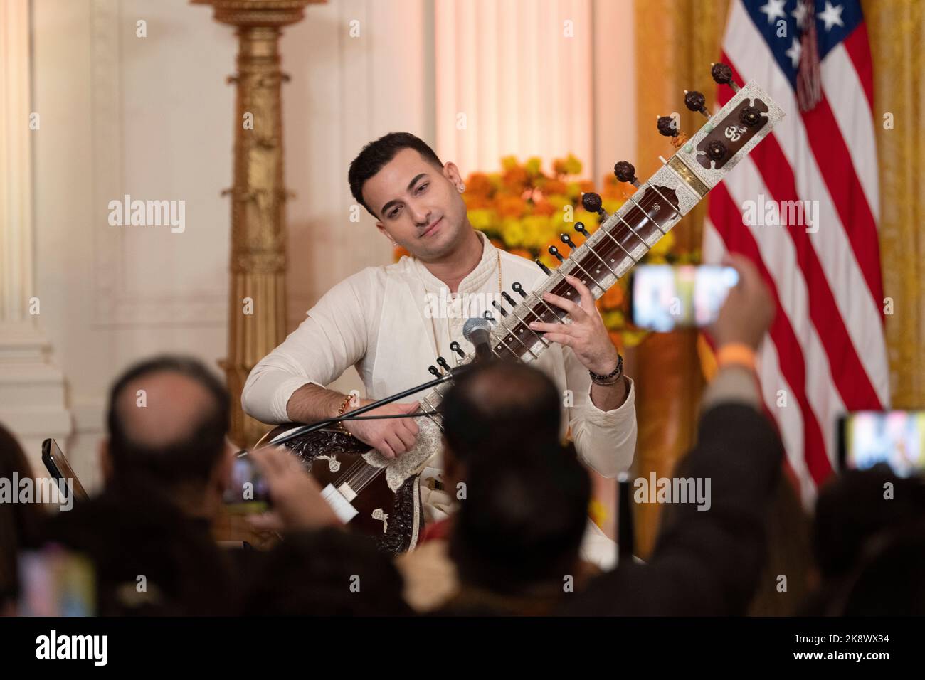 Rishab Rikhiram Sharma performs at a reception to celebrate Diwali in ...