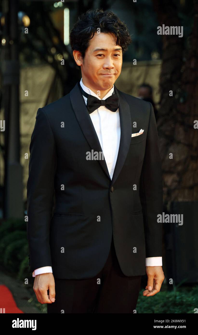 Tokyo, Japan. 24th Oct, 2022. Japanese actor Yo Oizumi poses for photo ...