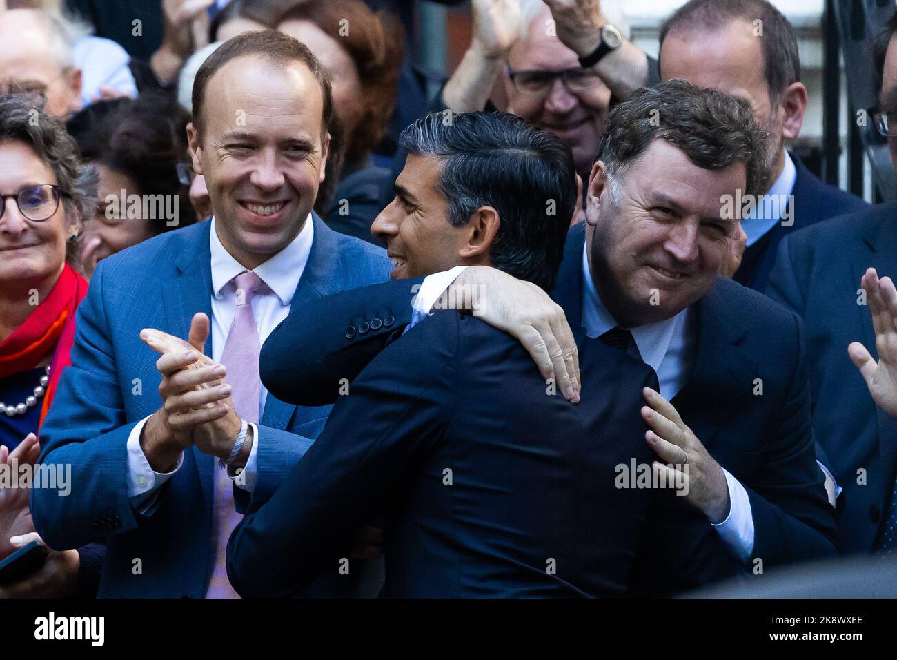 London, UK. 24th Oct, 2022. Former Chancellor Rishi Sunak gestures to ...