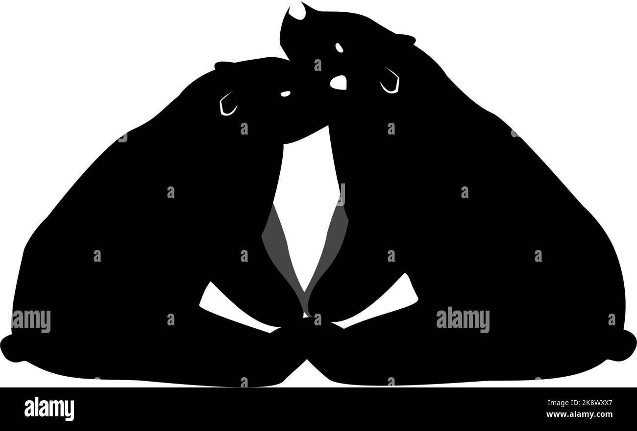 Illustration Of A Polar Bear Hugging Each Other Stock Vector Image And Art Alamy