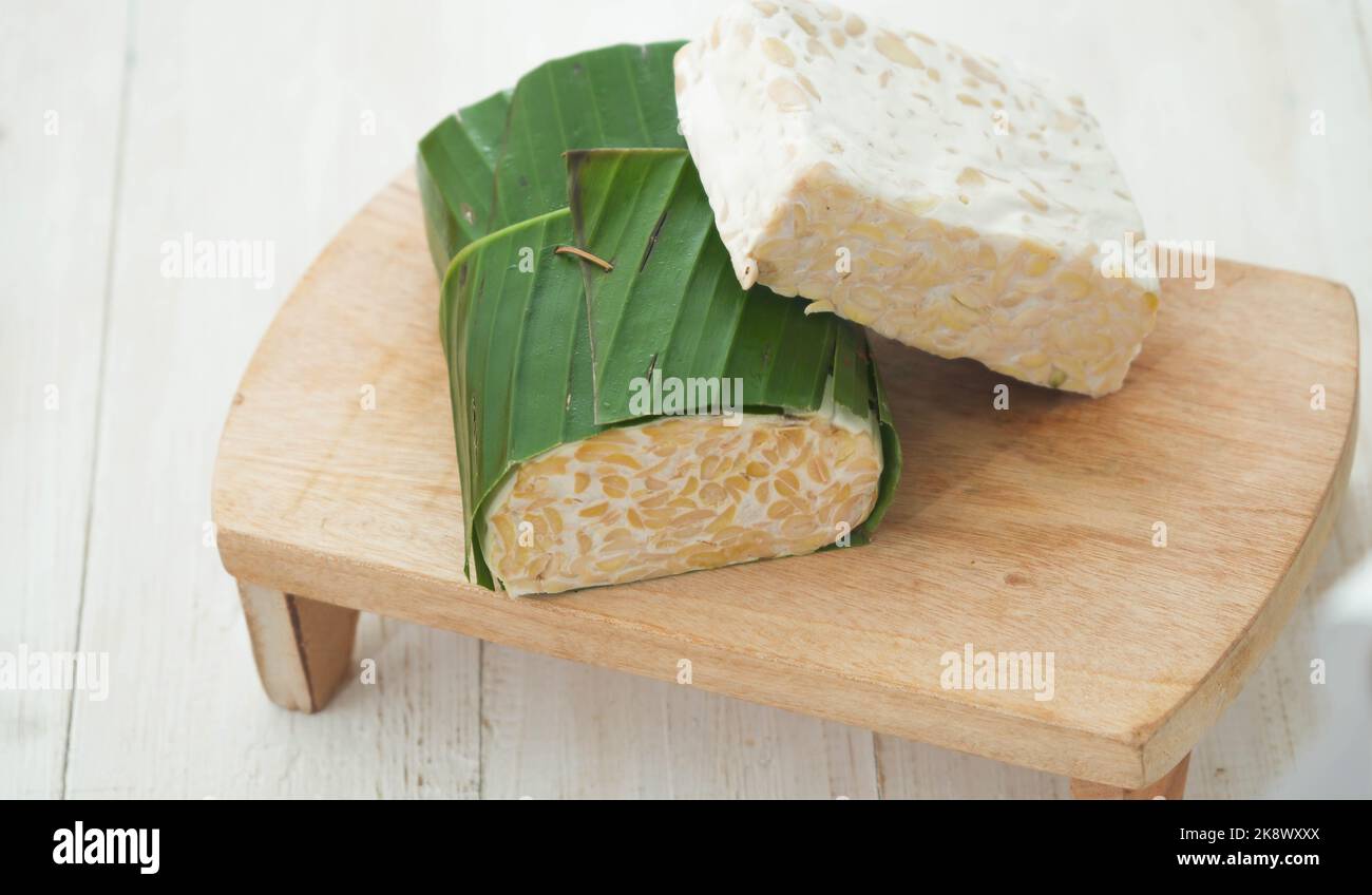 Raw tempe or tempe indonesian traditional food made from fermented ...