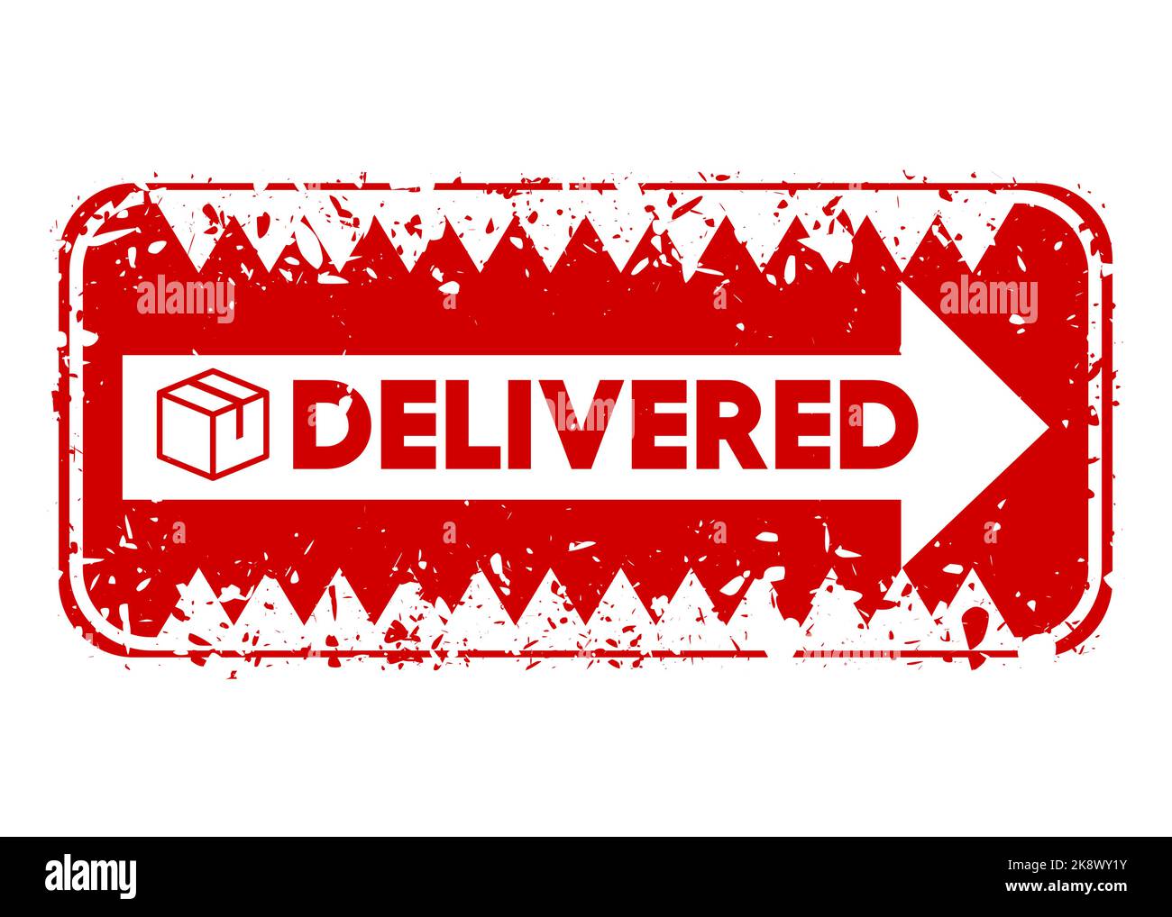 Simple vintage rubber stamp with Delivered text Stock Vector Image ...