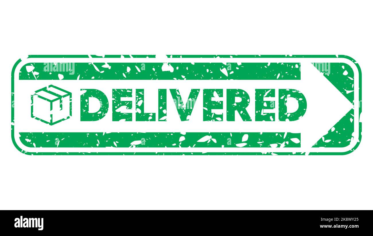 Simple vintage rubber stamp with Delivered text Stock Vector Image ...