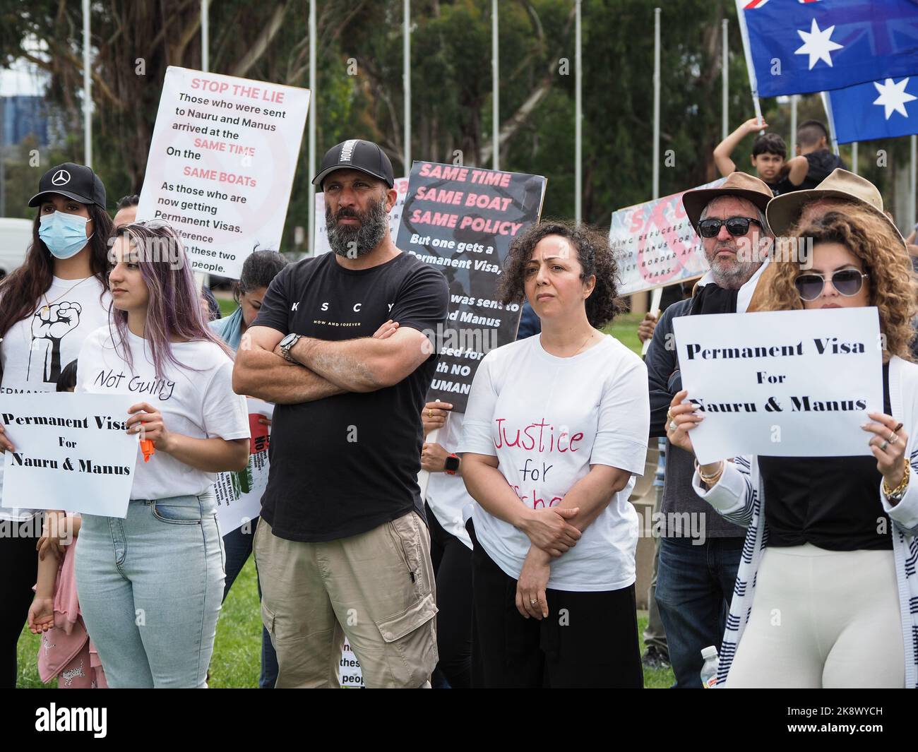 Iranian Refugee Protest at Parliament House - Budget Day 25 October ...