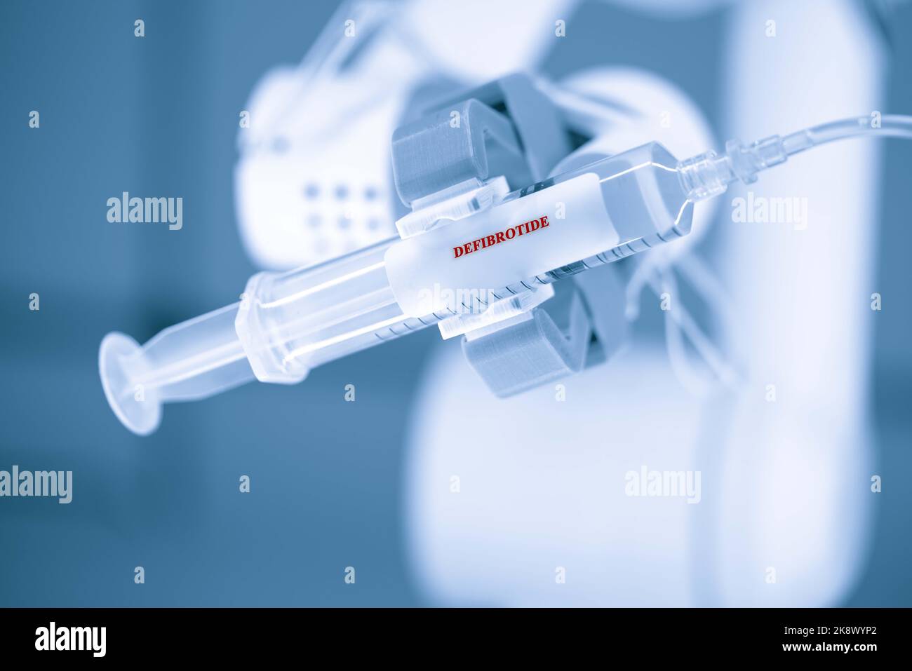 Defibrotide Personalized gene therapy. Syringe and injection of stem ...