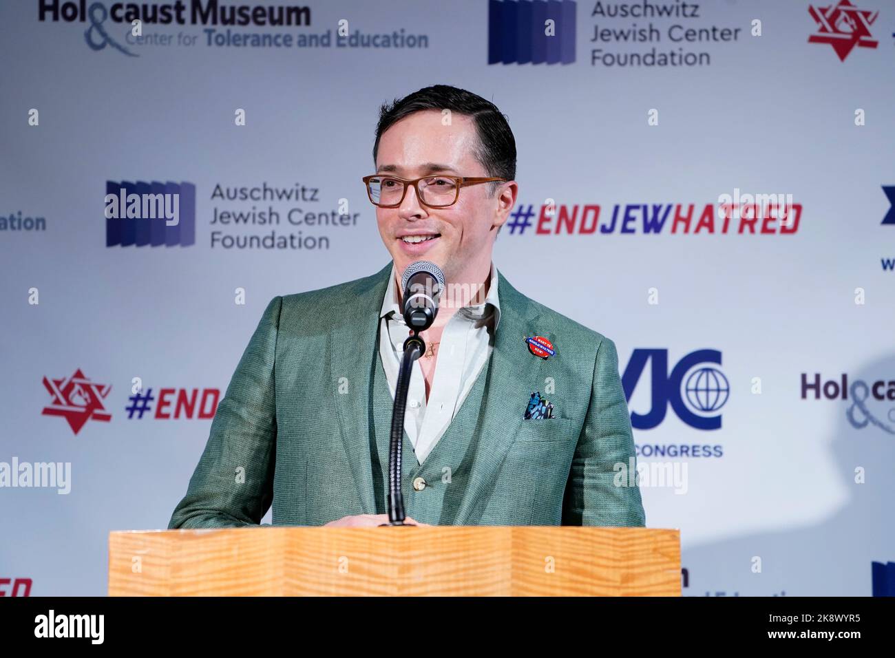 Yuval David speaks during #EndJewHatred Day event at the Center for ...