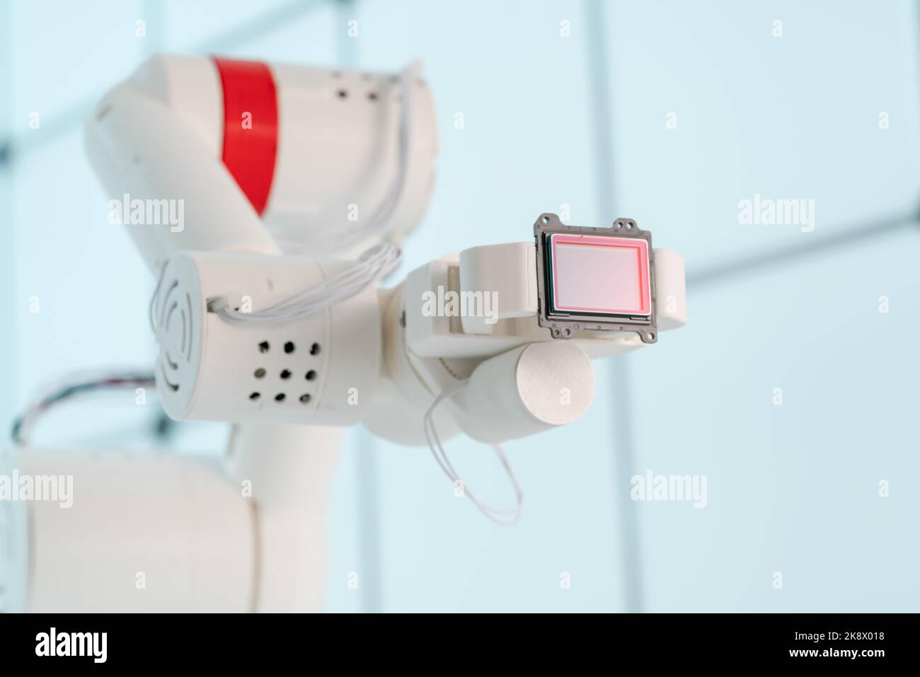 Robot arm with CCD and CMOS matrix Image sensor in the manipulator ...