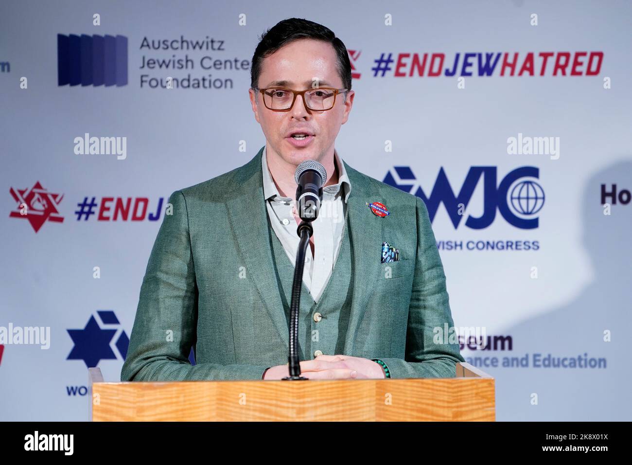 Yuval David speaks during #EndJewHatred Day event at the Center for ...