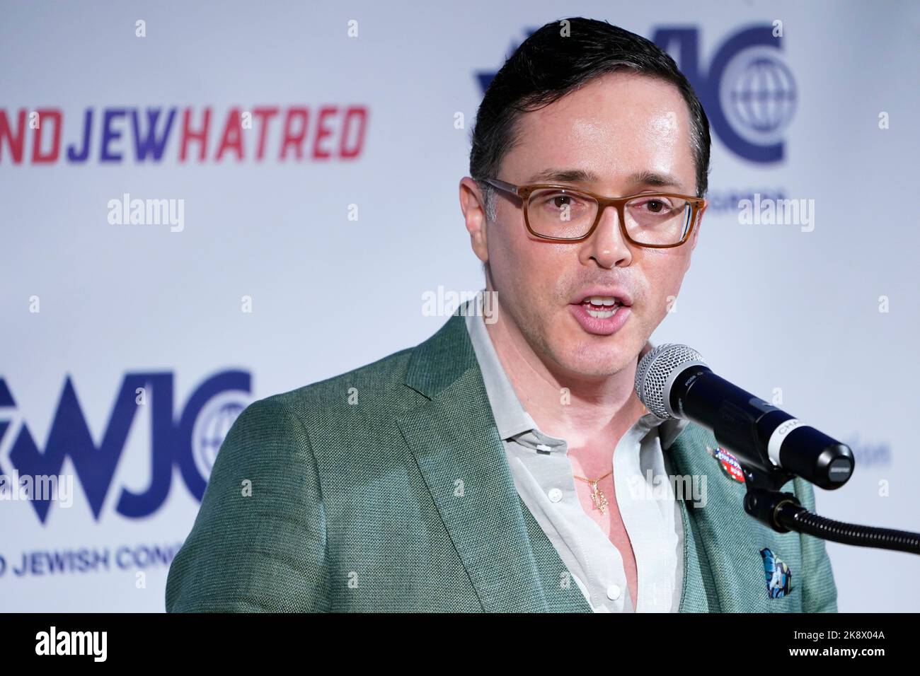 Yuval David speaks during #EndJewHatred Day event at the Center for ...