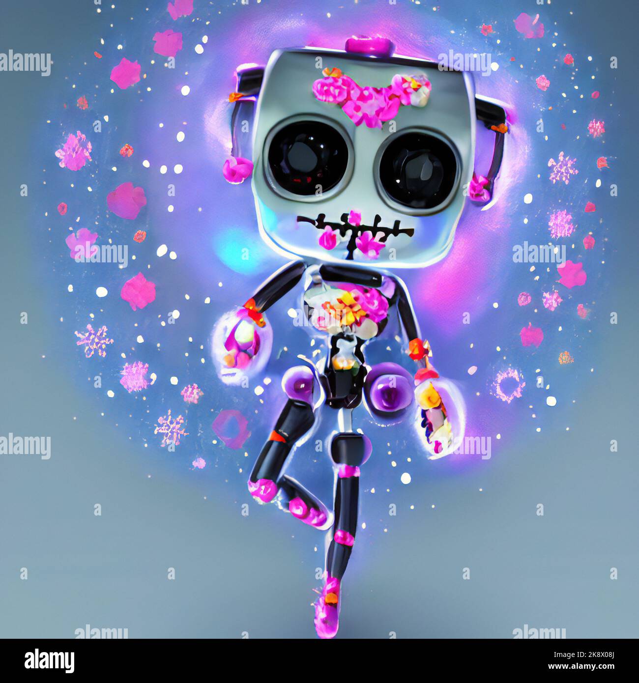 Sugar Skull Robots celebrating the Day of the Dead Festival after ...