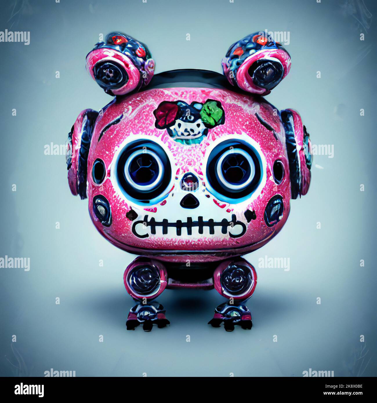 Sugar Skull Robots celebrating the Day of the Dead Festival after ...