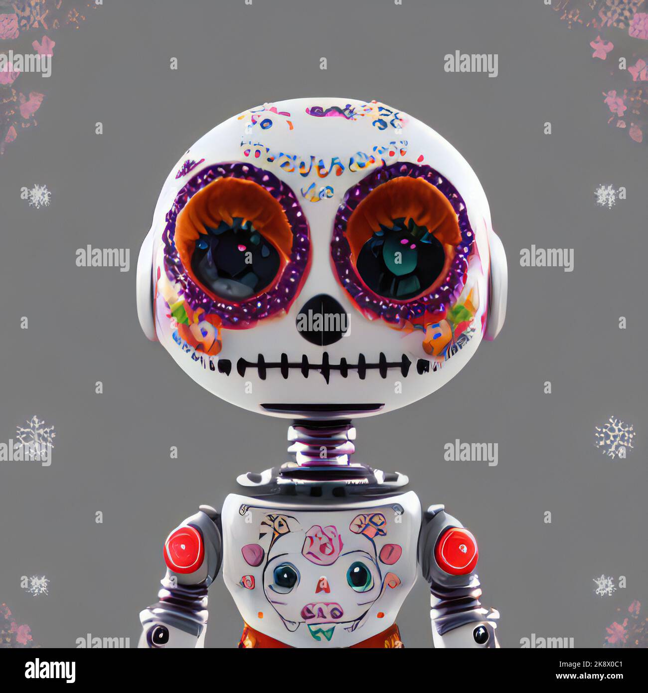 Sugar Skull Robots celebrating the Day of the Dead Festival after ...