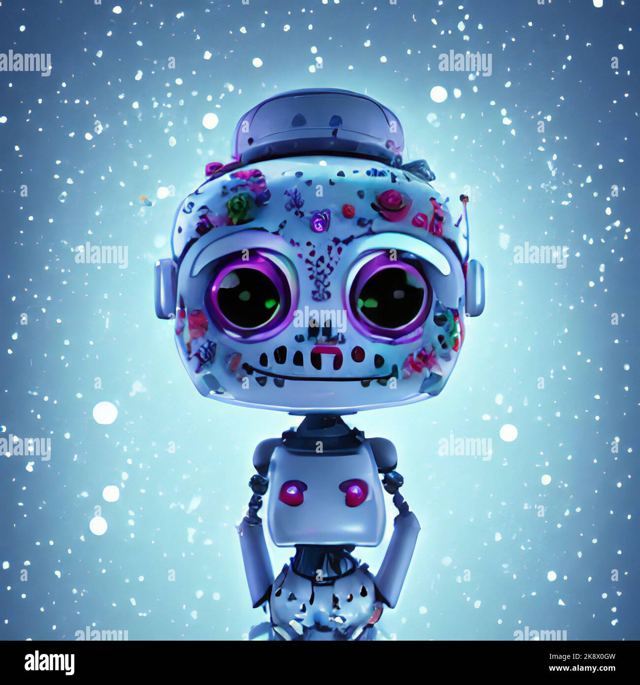 Sugar Skull Robots celebrating the Day of the Dead Festival after ...