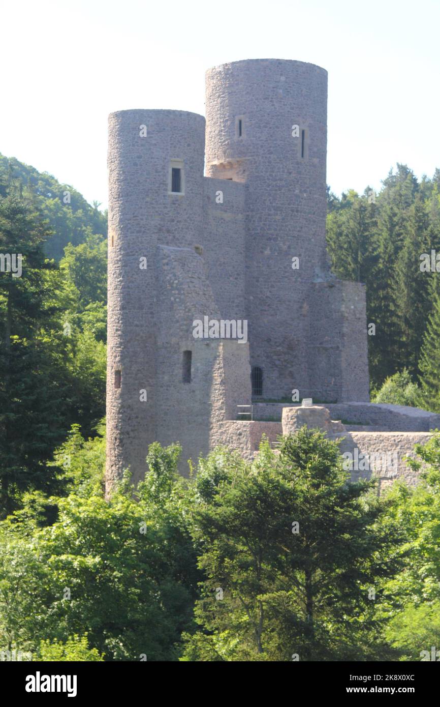 The ruins of the castle, at Frauenberg in Germany Stock Photo - Alamy