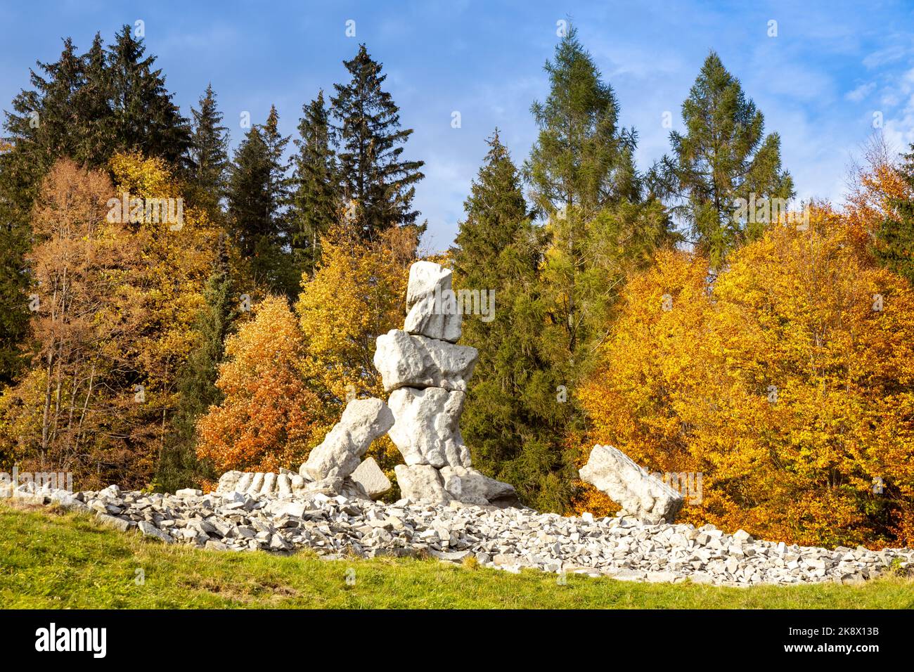 Kamenné mohyly, Jižní svah, Lázně Jeseník, Jeseníky, Česká republika ...