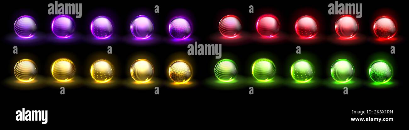 Force shield bubbles, energy glowing balls, spheres, defense fields ...