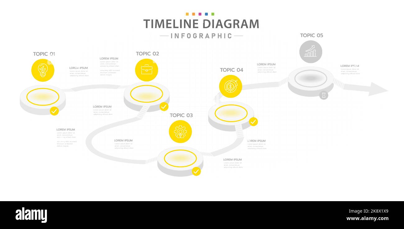 Infographic template for business. 5 Steps modern Timeline diagram ...