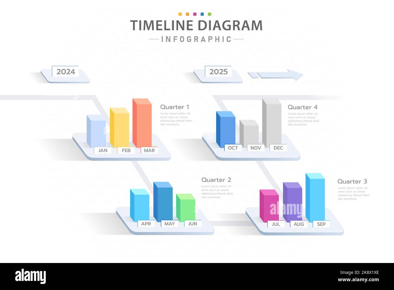 Infographic template for business. 12 Months Modern Timeline diagram ...