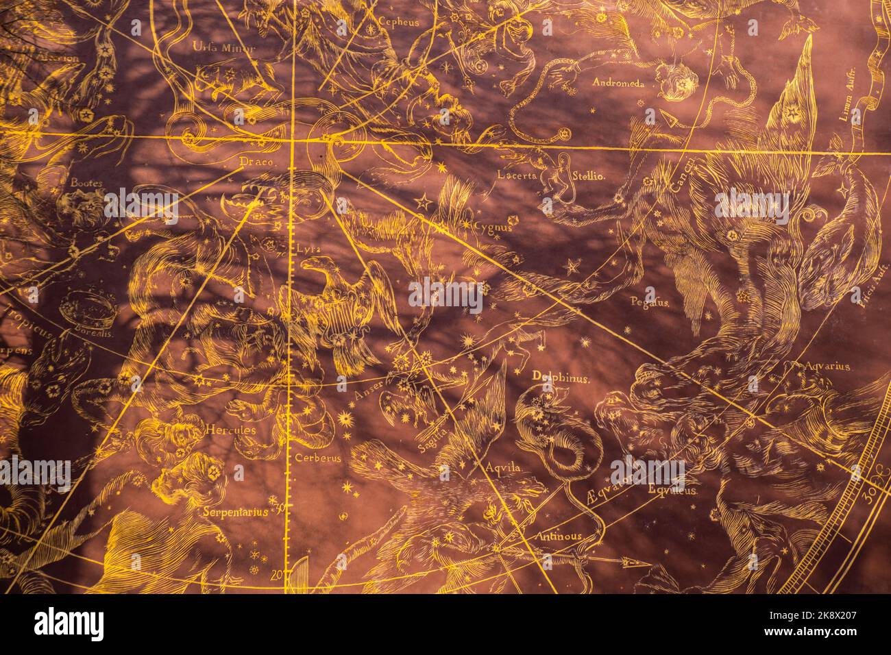 GDANSK, POLAND - May 2022: Building wall with images of Zodiac signs ...