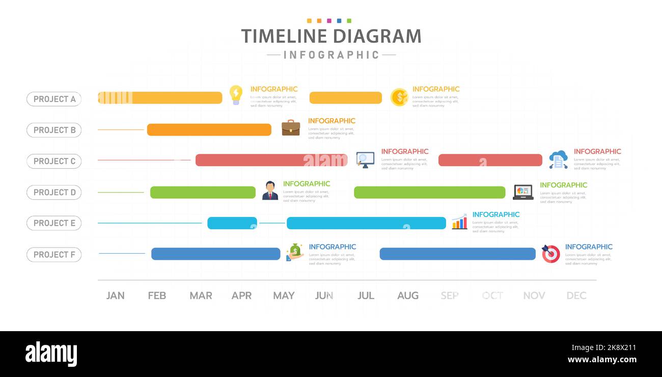 Infographic template for business. 12 Months modern Timeline diagram ...
