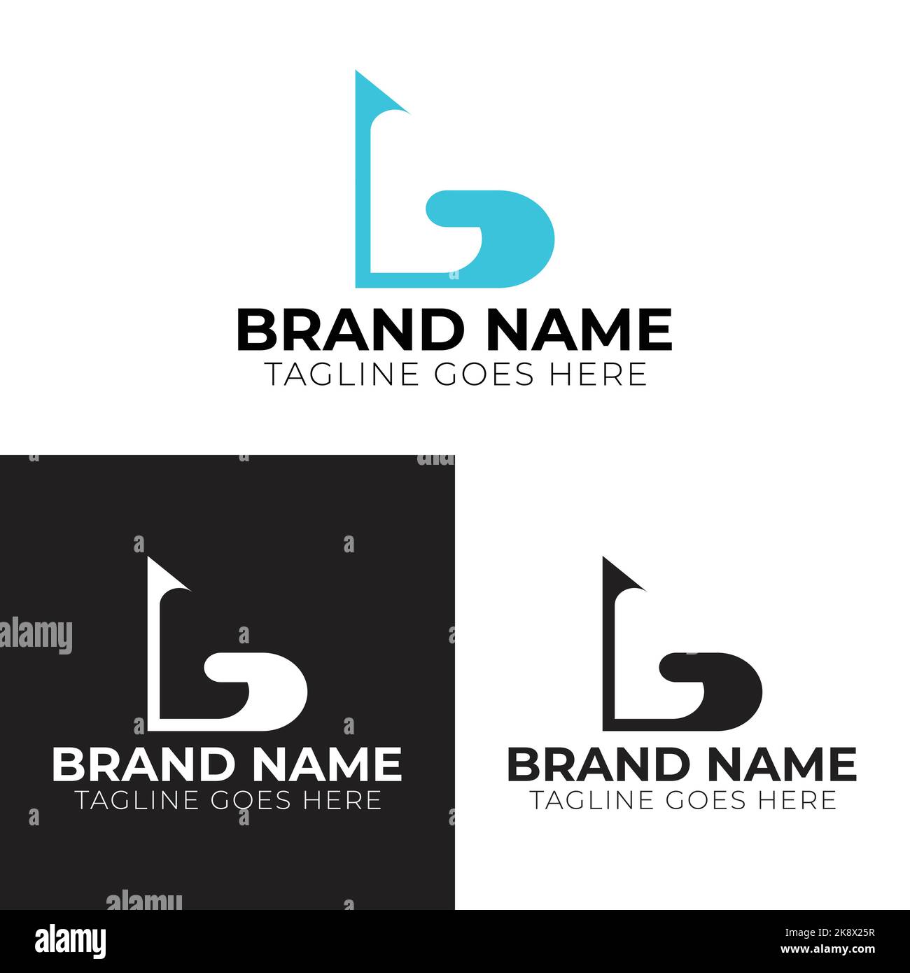 Letter b logo design. Branding identity corporate vector b icon and ...