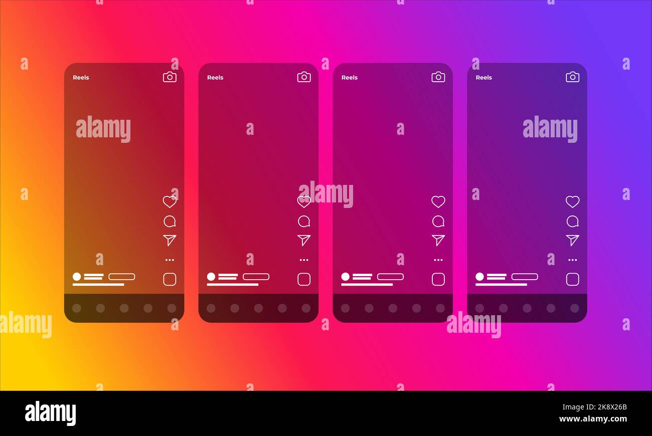 Template Screen Interface Application for Social Media Stock Vector Image & Art - Alamy