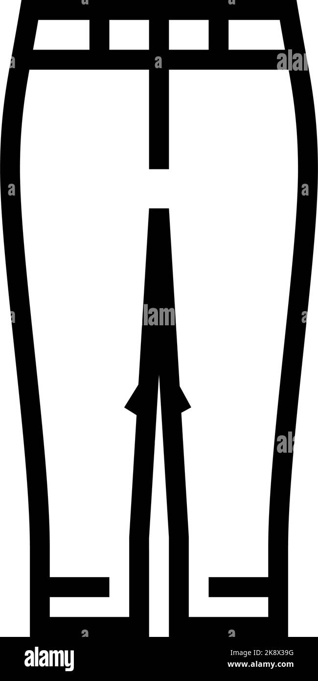 capri pants clothes line icon vector illustration Stock Vector Image ...