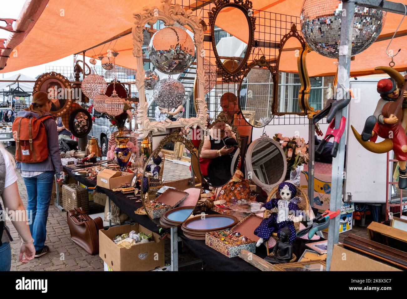 Netherlands, Amsterdam, July 2021. Illustration of daily life in ...