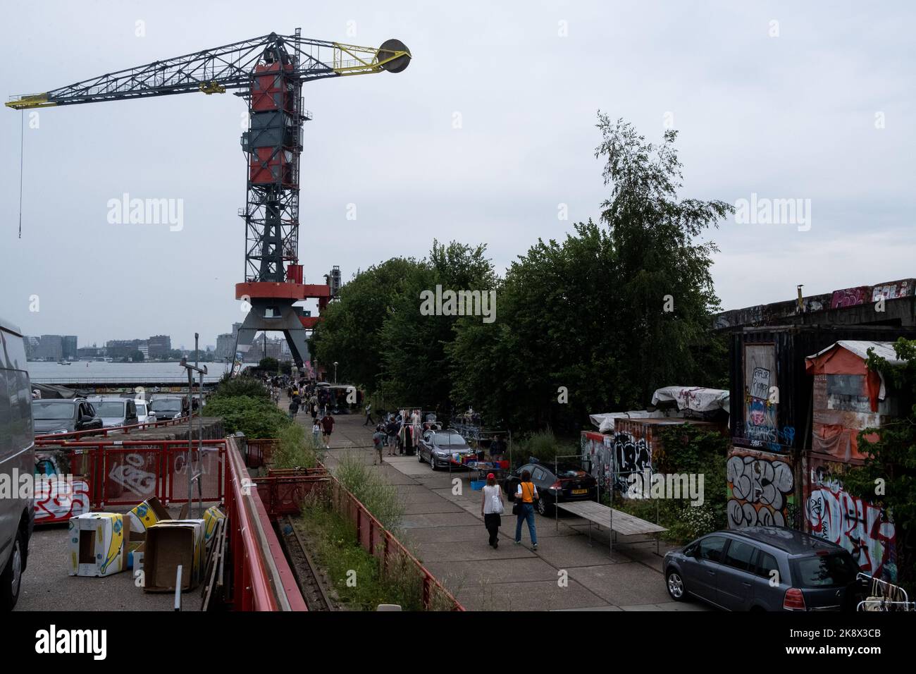 Netherlands, Amsterdam, July 2021. Illustration of daily life in ...