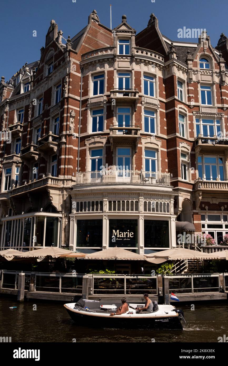 Netherlands, Amsterdam, July 2021. Illustration of daily life in ...