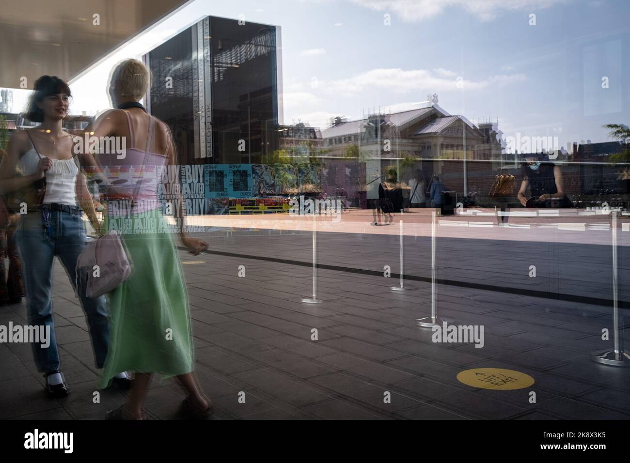Netherlands, Amsterdam, July 2021. Illustration of daily life in ...