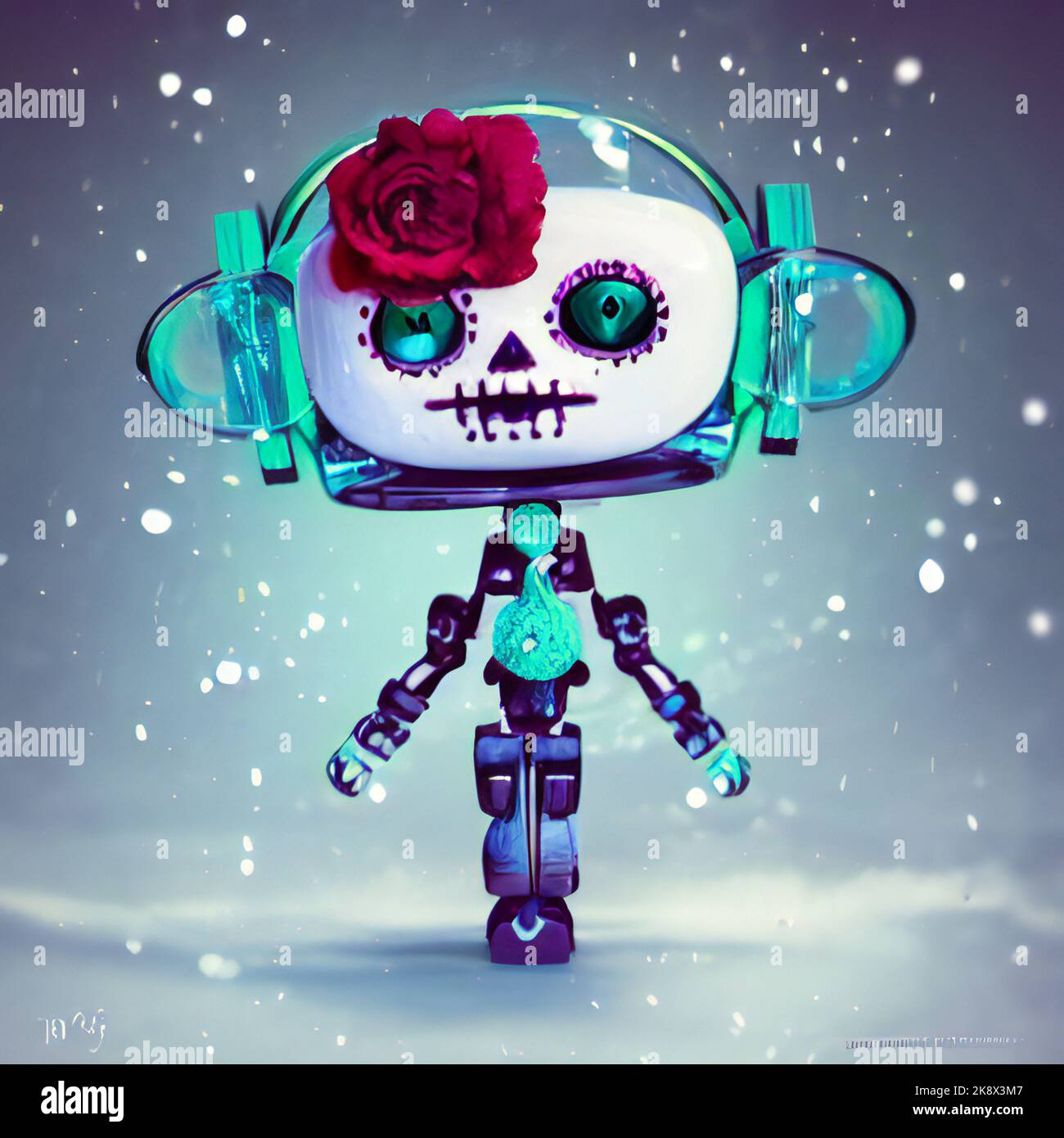 Sugar Skull Robots celebrating the Day of the Dead Festival after ...