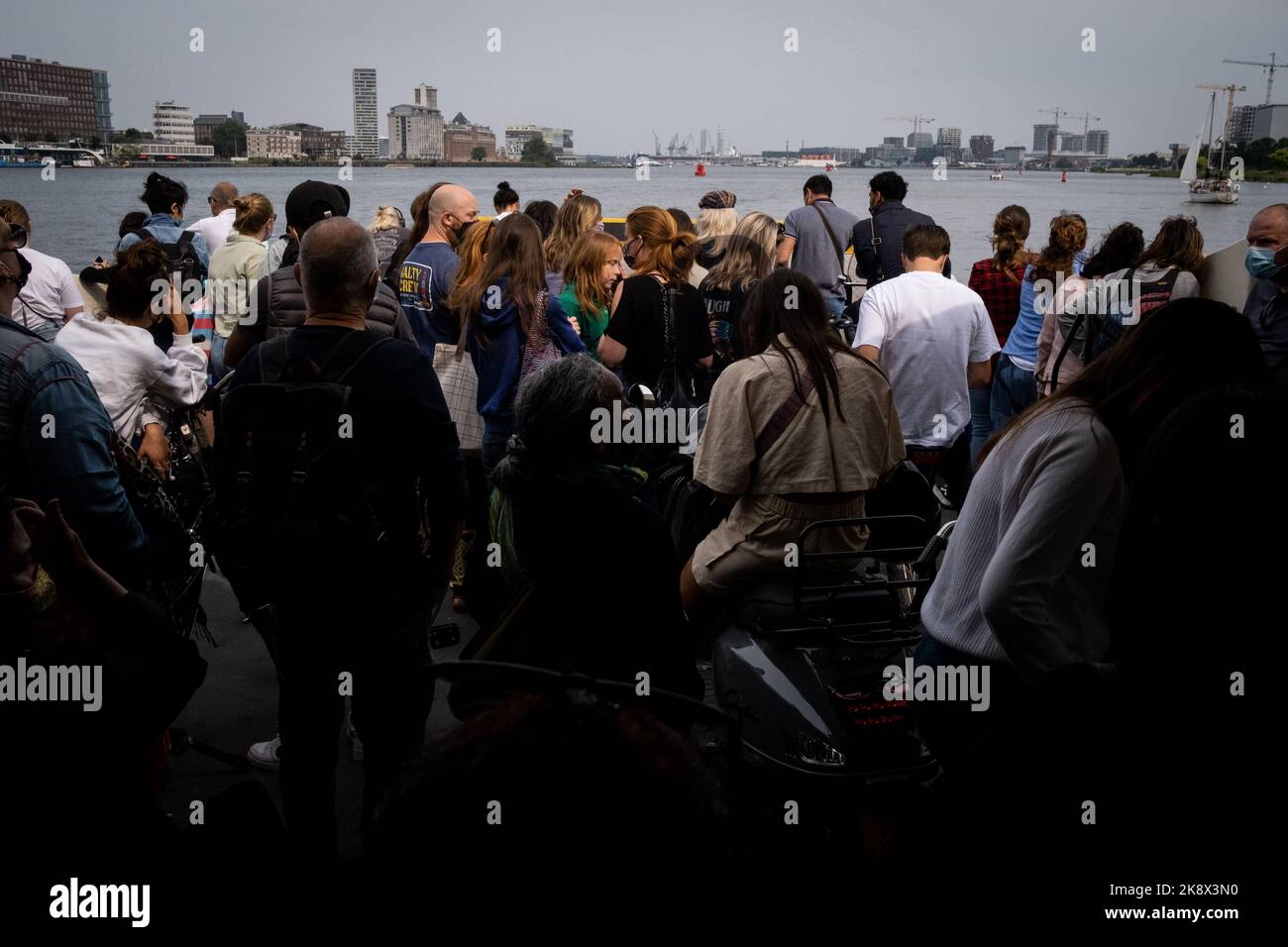 Netherlands, Amsterdam, July 2021. Illustration of daily life in ...