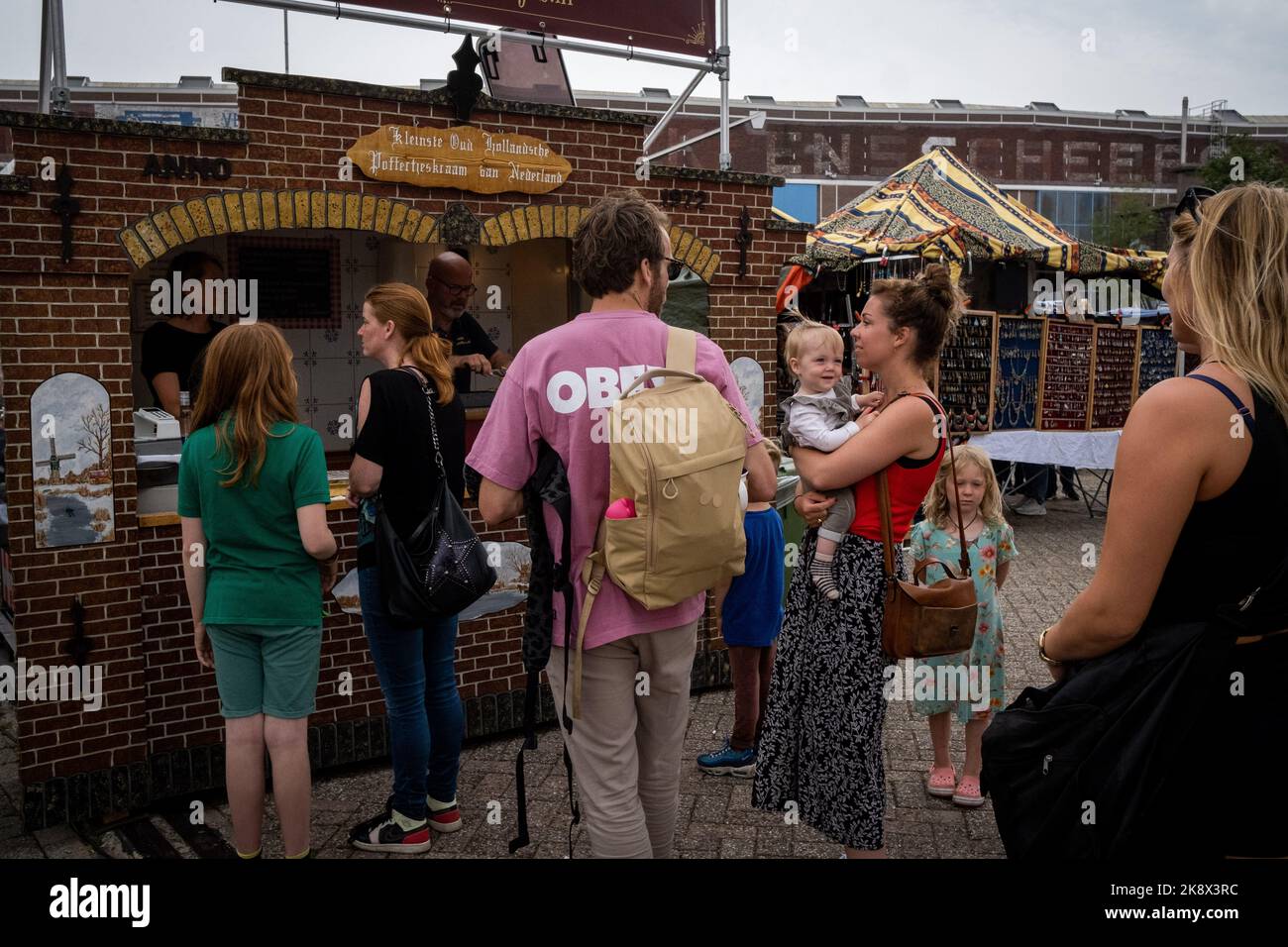 Netherlands, Amsterdam, July 2021. Illustration of daily life in ...